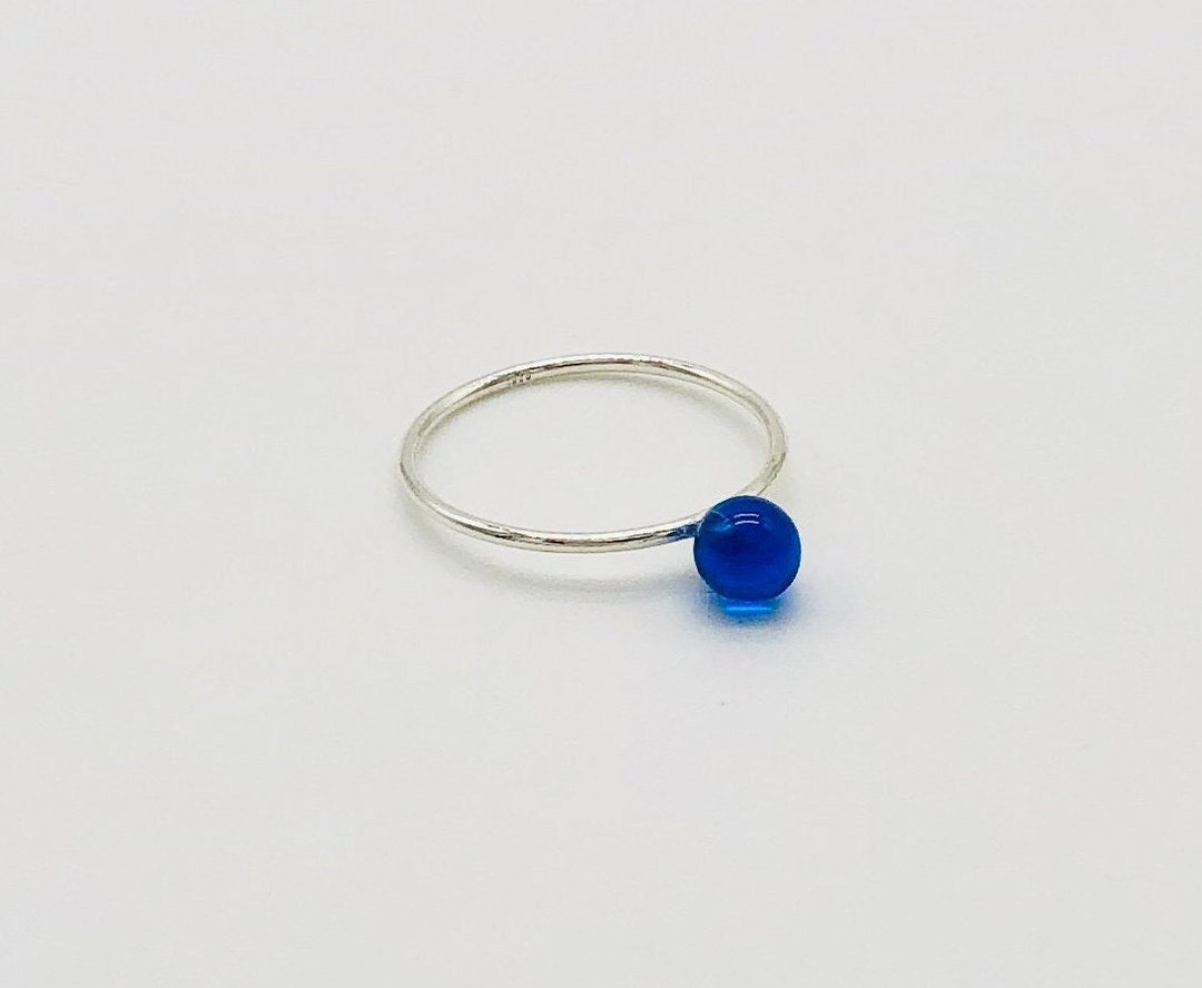 Blue Raindrop Ring - Etsy