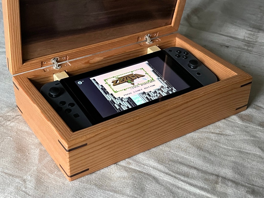 Handcrafted Wooden Switch Box, Nintendo Box, Handmade, Storage ...