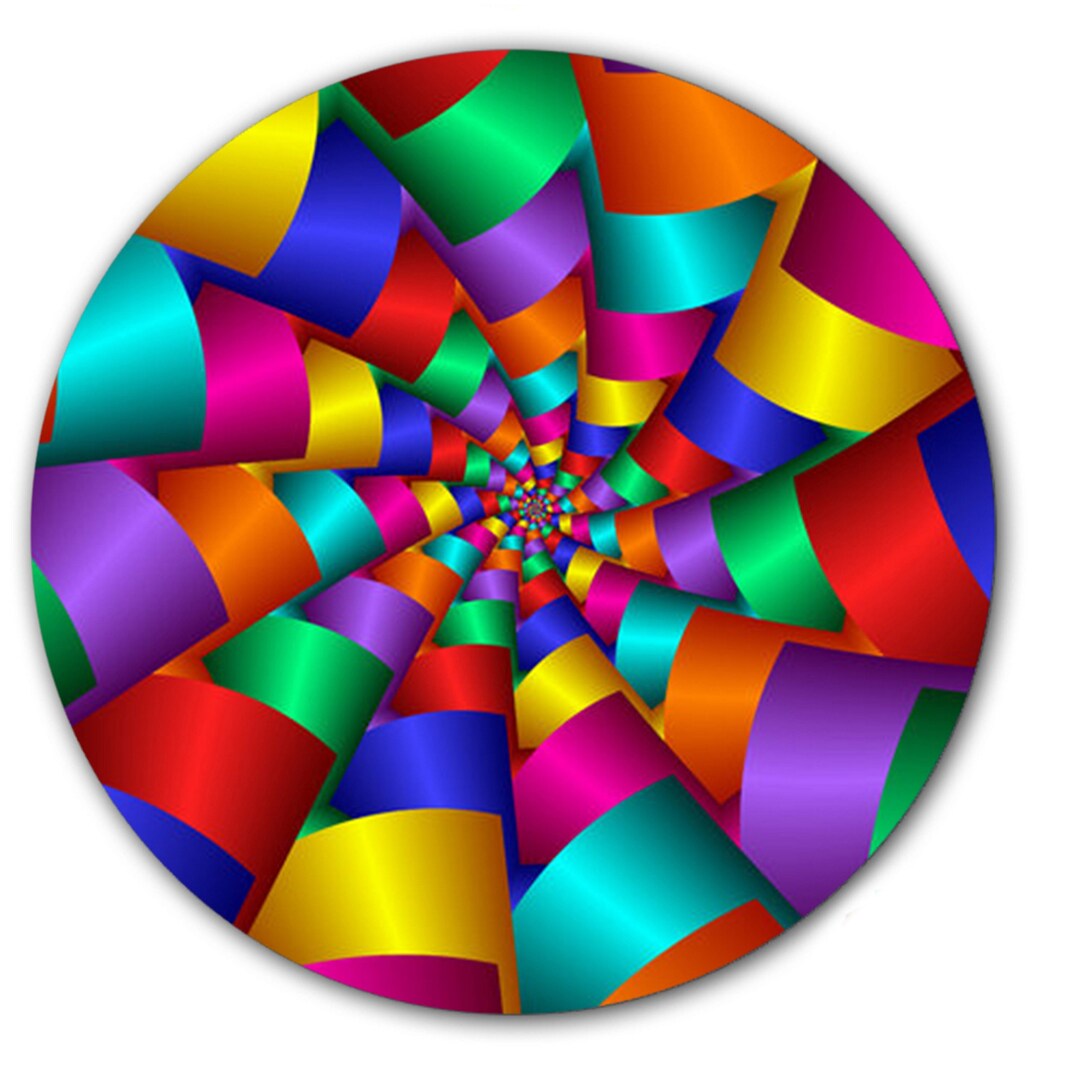 DJ Color Wheel 2 Spiral Vinyl Memorabilia 7 Inch Slip Mat Portablism ...