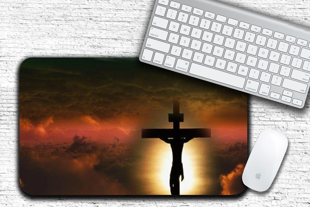 Christ Jesus Cross 2 Large Desk Mat 10 X 16 Placemat Beautiful Design ...