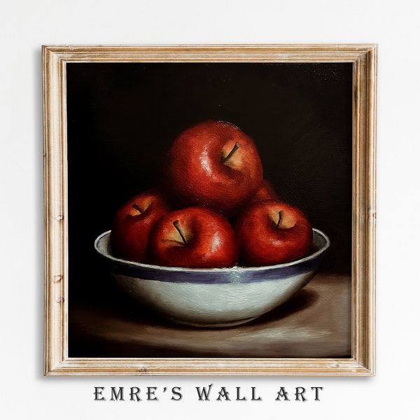 Apple Painting - Etsy