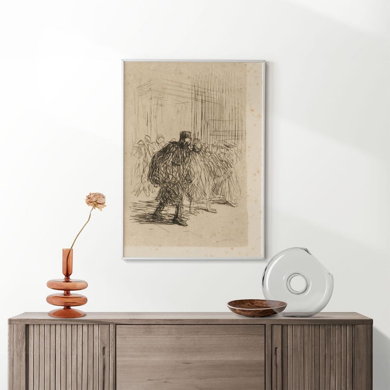 Vintage Figure Sketch Print, Classic Line Art Drawing (DIGITAL DOWNLOAD ...