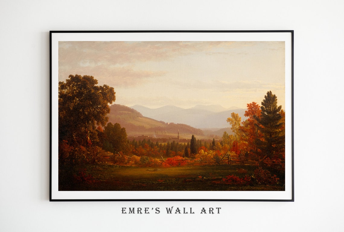Moody Fall Landscape Warm Tone Autumn Wall Decor Autumn - Etsy