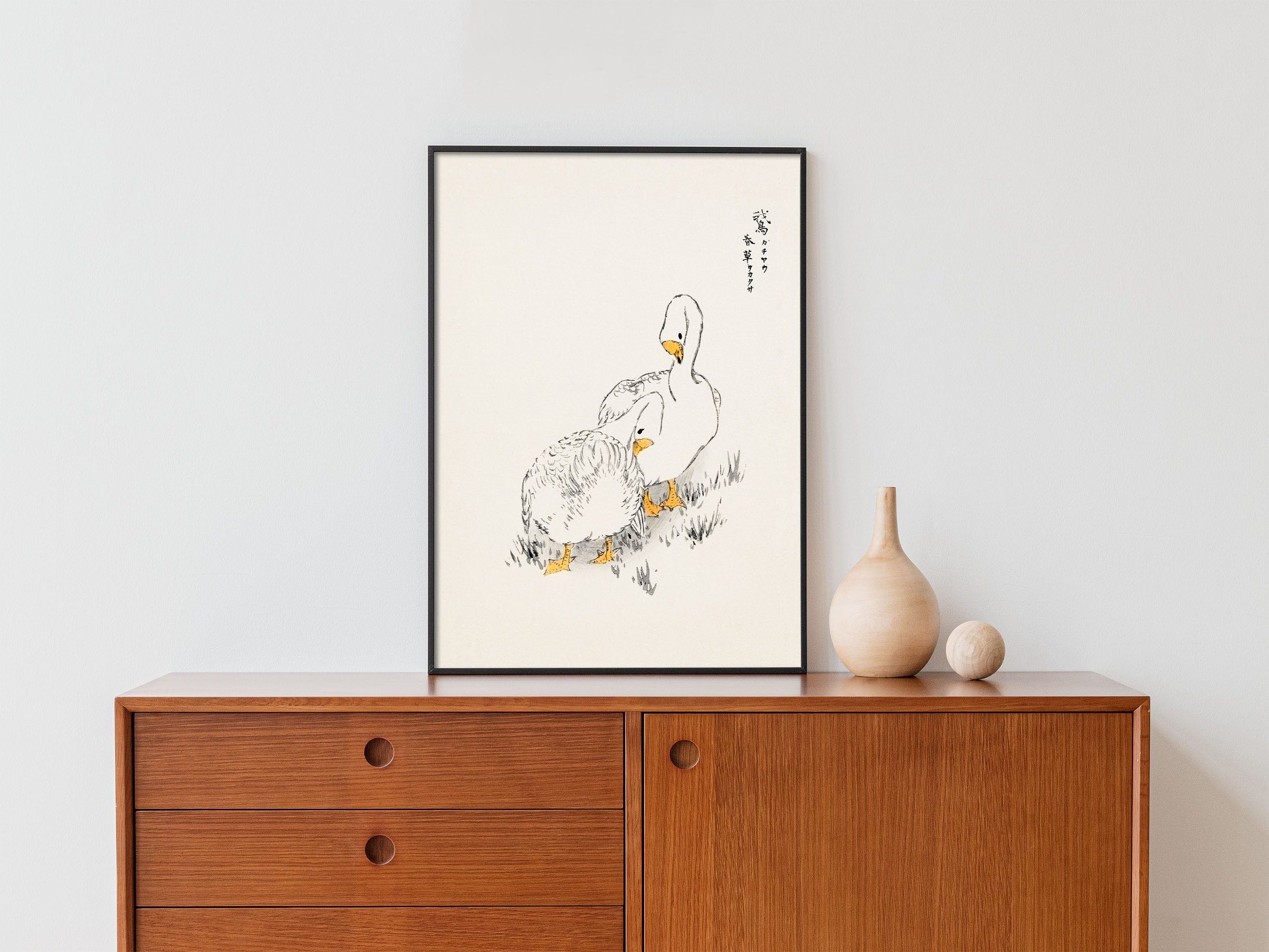 Vintage Duck Sketch Art Print Country Duck Print Neutral - Etsy