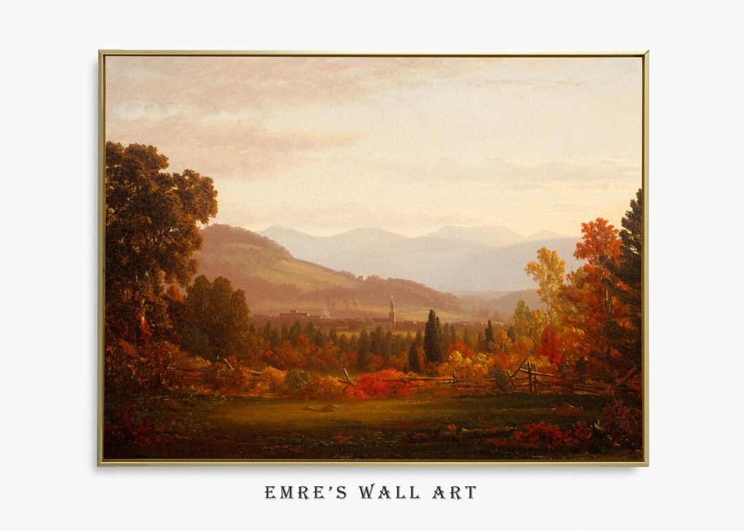 Moody Fall Landscape Warm Tone Autumn Wall Decor Autumn - Etsy