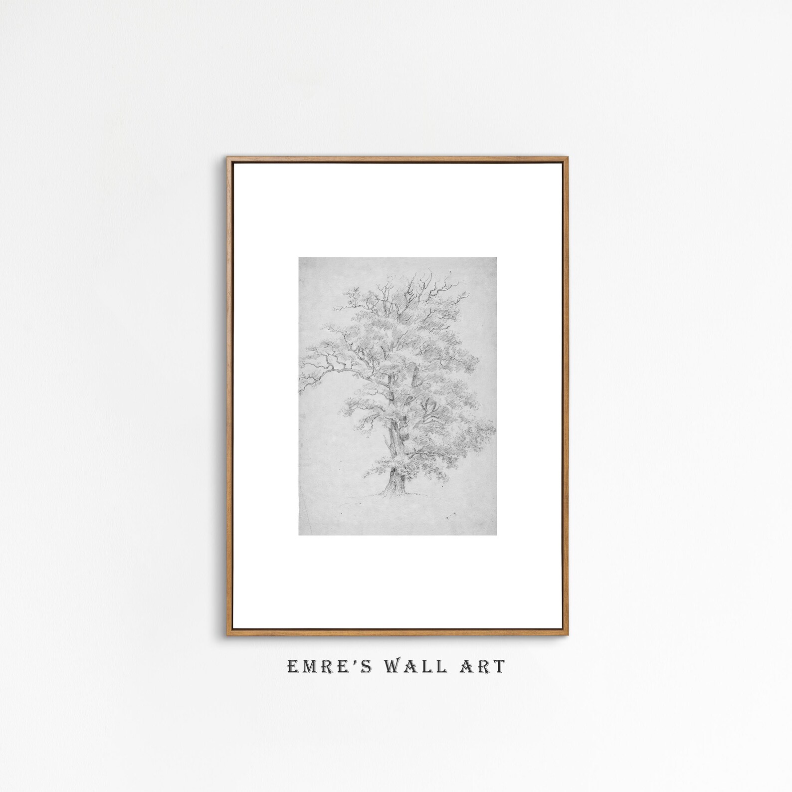 Vintage Tree Sketch Print Set Rustic Gallery Wall Print Set - Etsy
