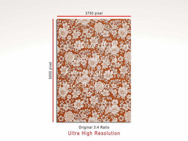 Vintage Rustic Textile Pattern Wall Art Burnt Orange Autumn - Etsy