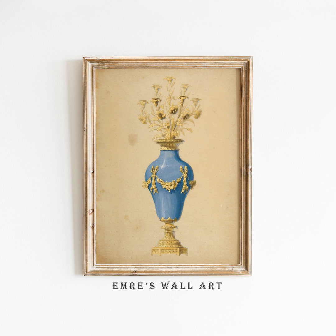 Vintage Candelabra Art Print: Still Life Wall Decor (digital Printable ...