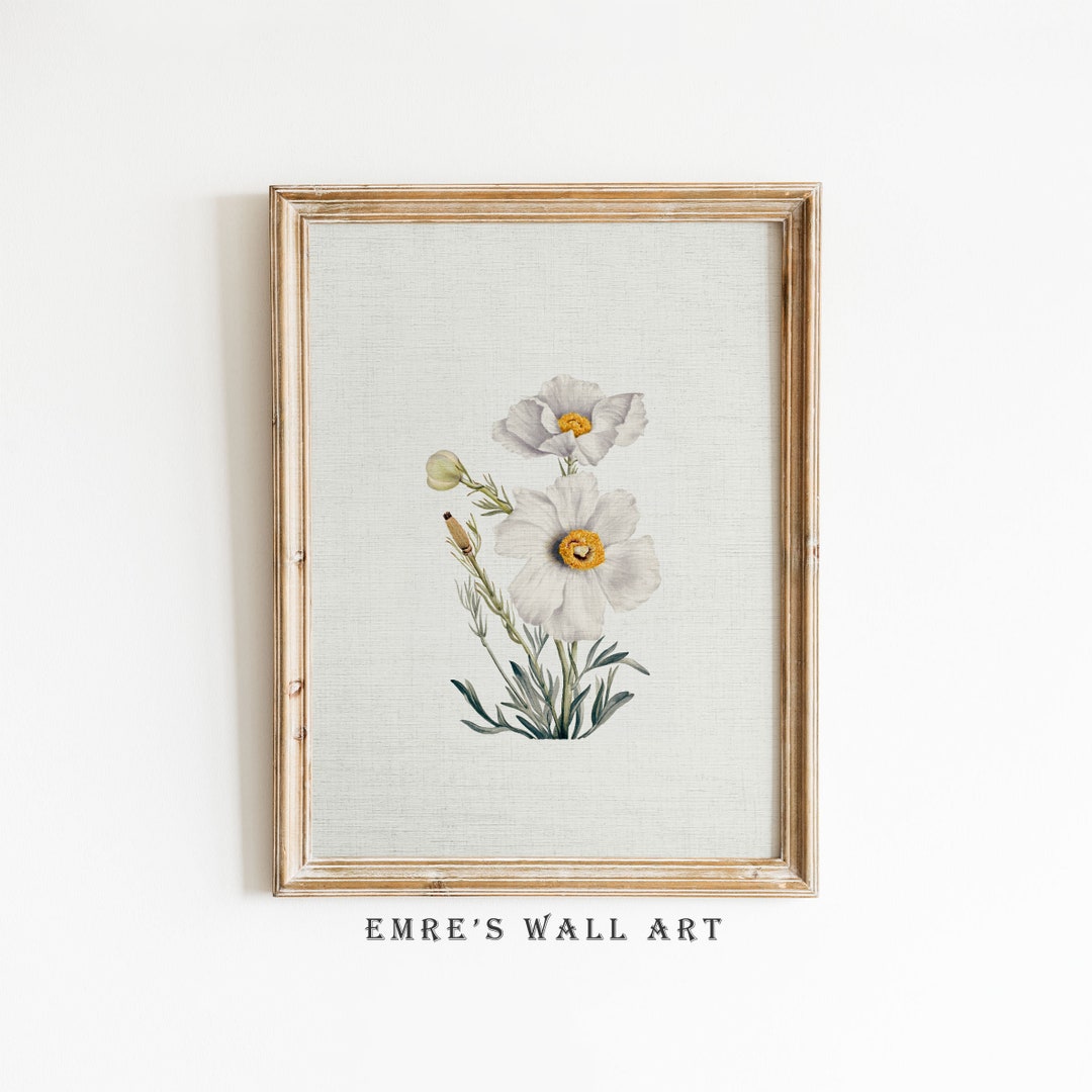 Antique Poppy Art Print: Vintage Tapestry Textile (digital Download) - Etsy