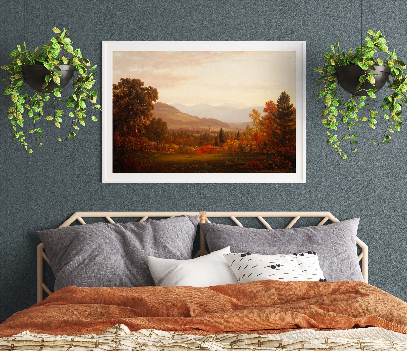 Moody Fall Landscape Warm Tone Autumn Wall Decor Autumn - Etsy