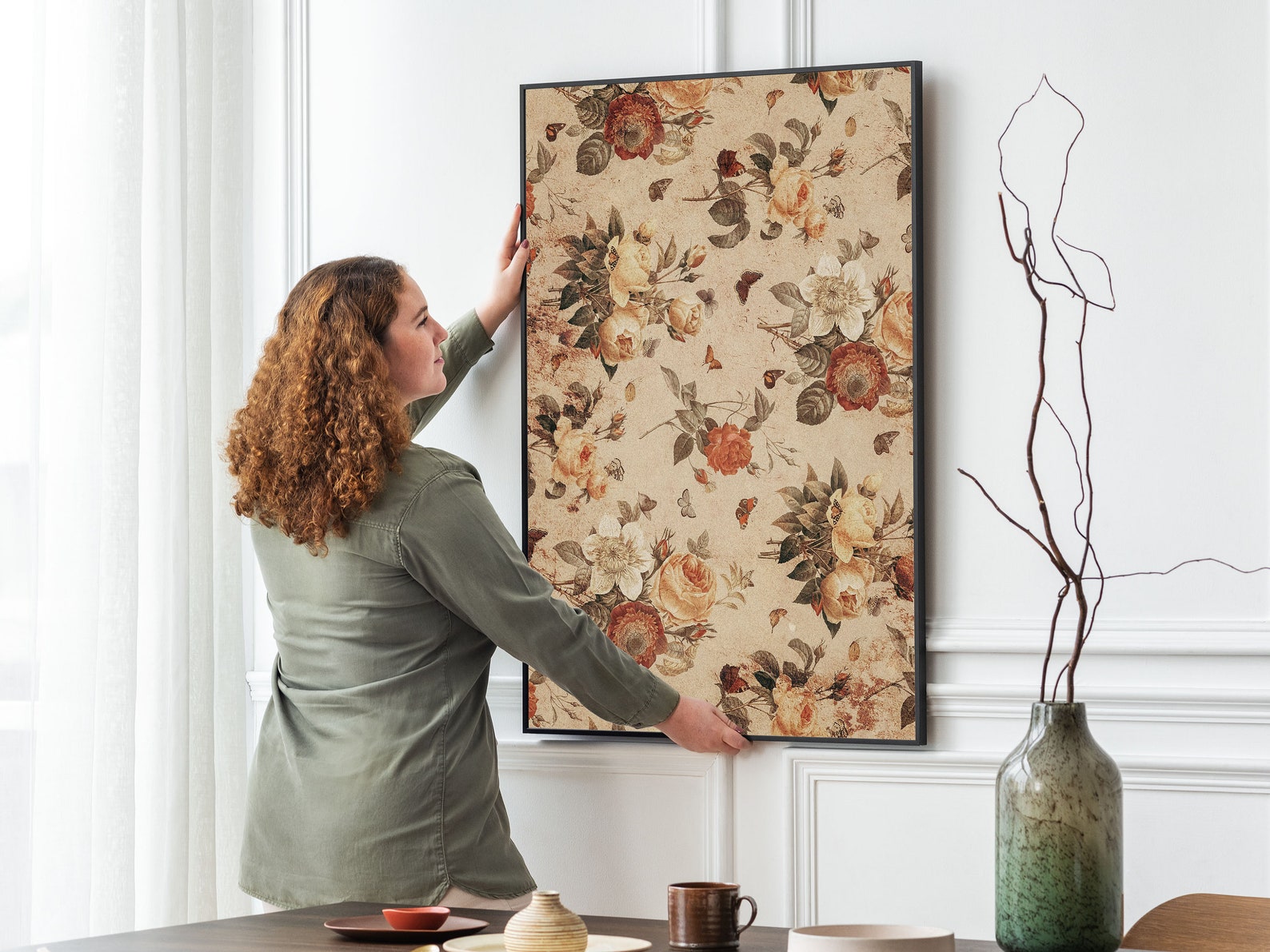 Vintage Textile Wall Art Print Vintage Rustic Pattern Wall - Etsy