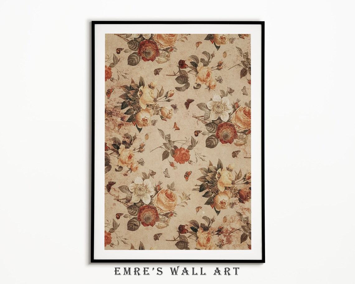 Vintage Textile Wall Art Print Vintage Rustic Pattern Wall - Etsy