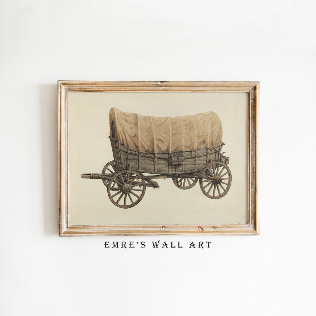 Conestoga Wagon Decor, Coverd Wagon Print, Western Wall Art Print ...