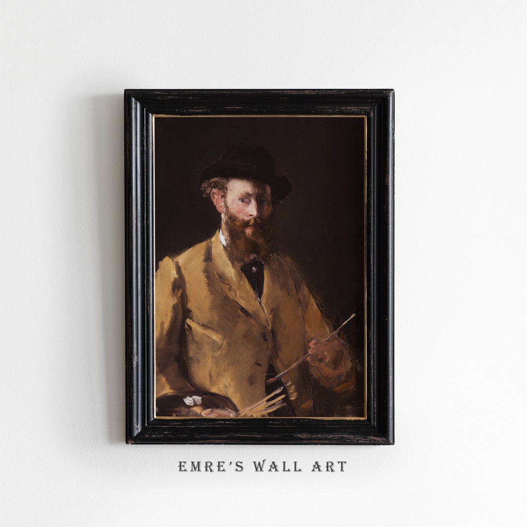 Edouart Manet Oil Painting, Vintage Man Portrait Print, Popular Artical ...
