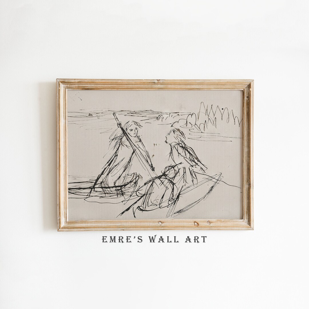 Vintage Sketch Art Print: Antique Line Drawing (digital Download) - Etsy