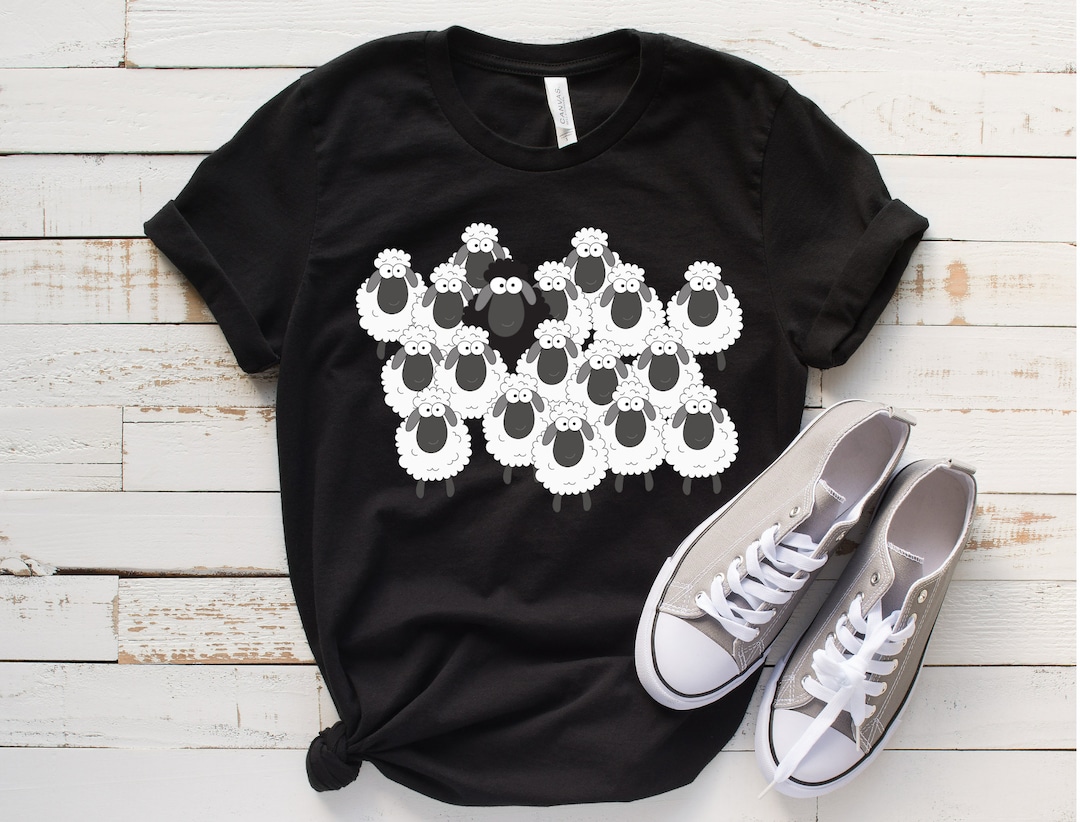 Unisex BLACK SHEEP Tshirt-black Sheep of the Family,animal Lover,be ...