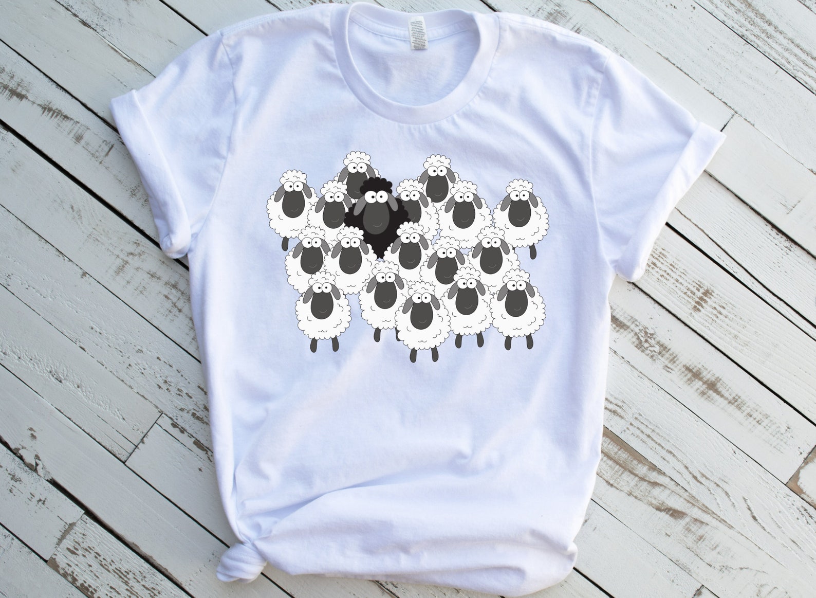 Unisex BLACK SHEEP Tshirt-black Sheep of the Family,animal Lover,be ...