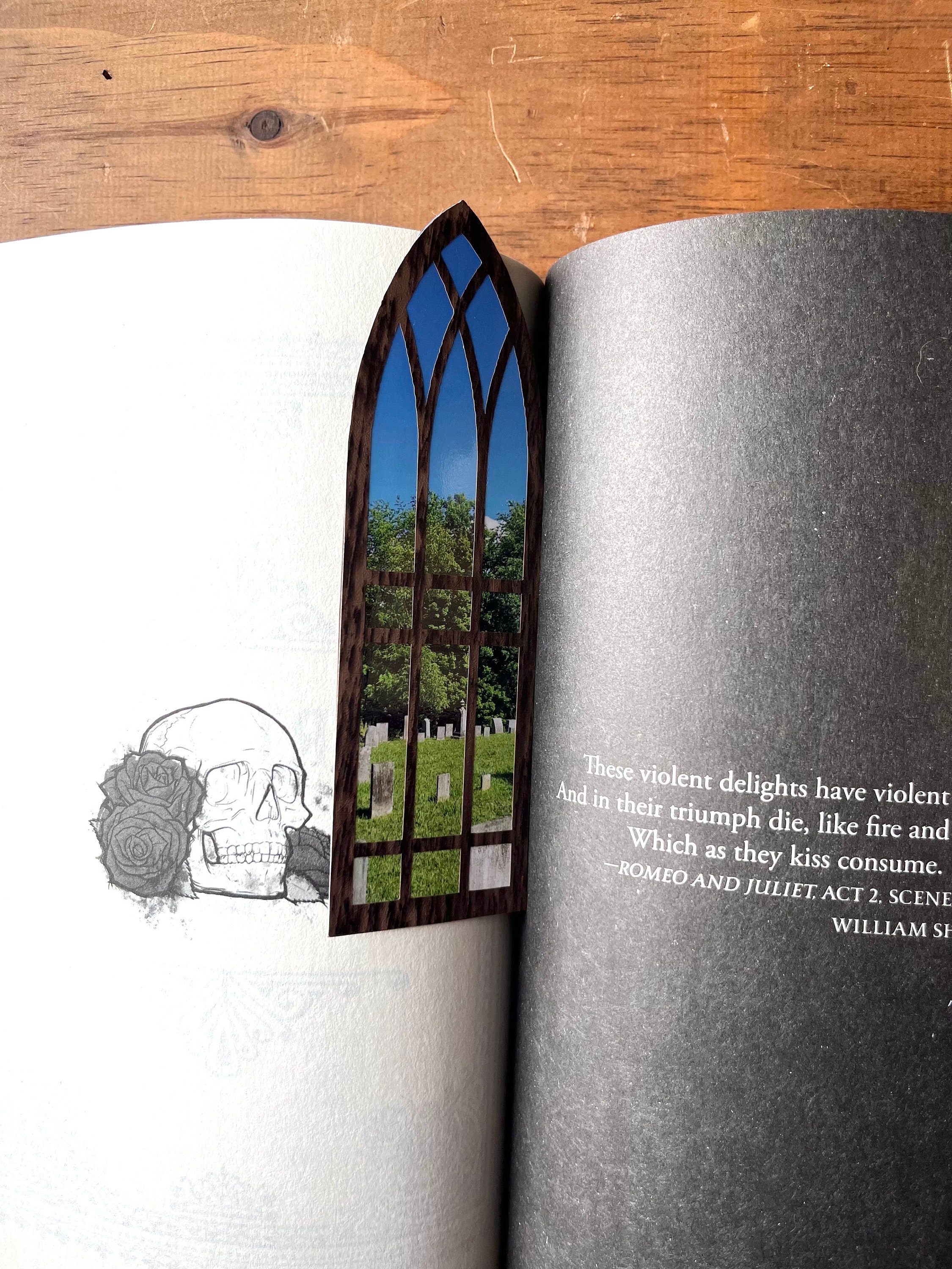 Summer Cemetery Victorian Window Bookmark- Set of 2 - Etsy
