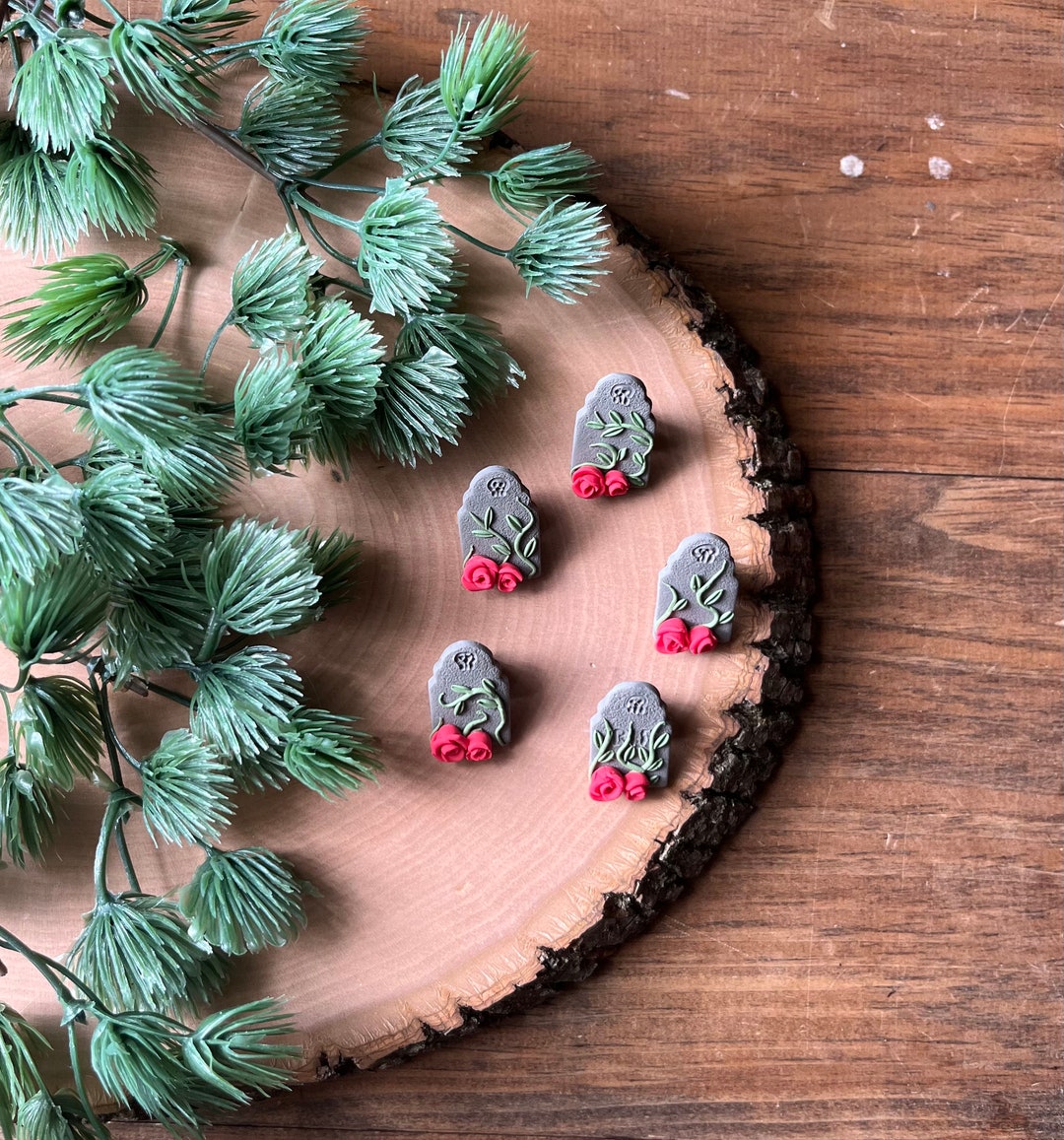 Cemetery Headstone Clay Pin - Etsy