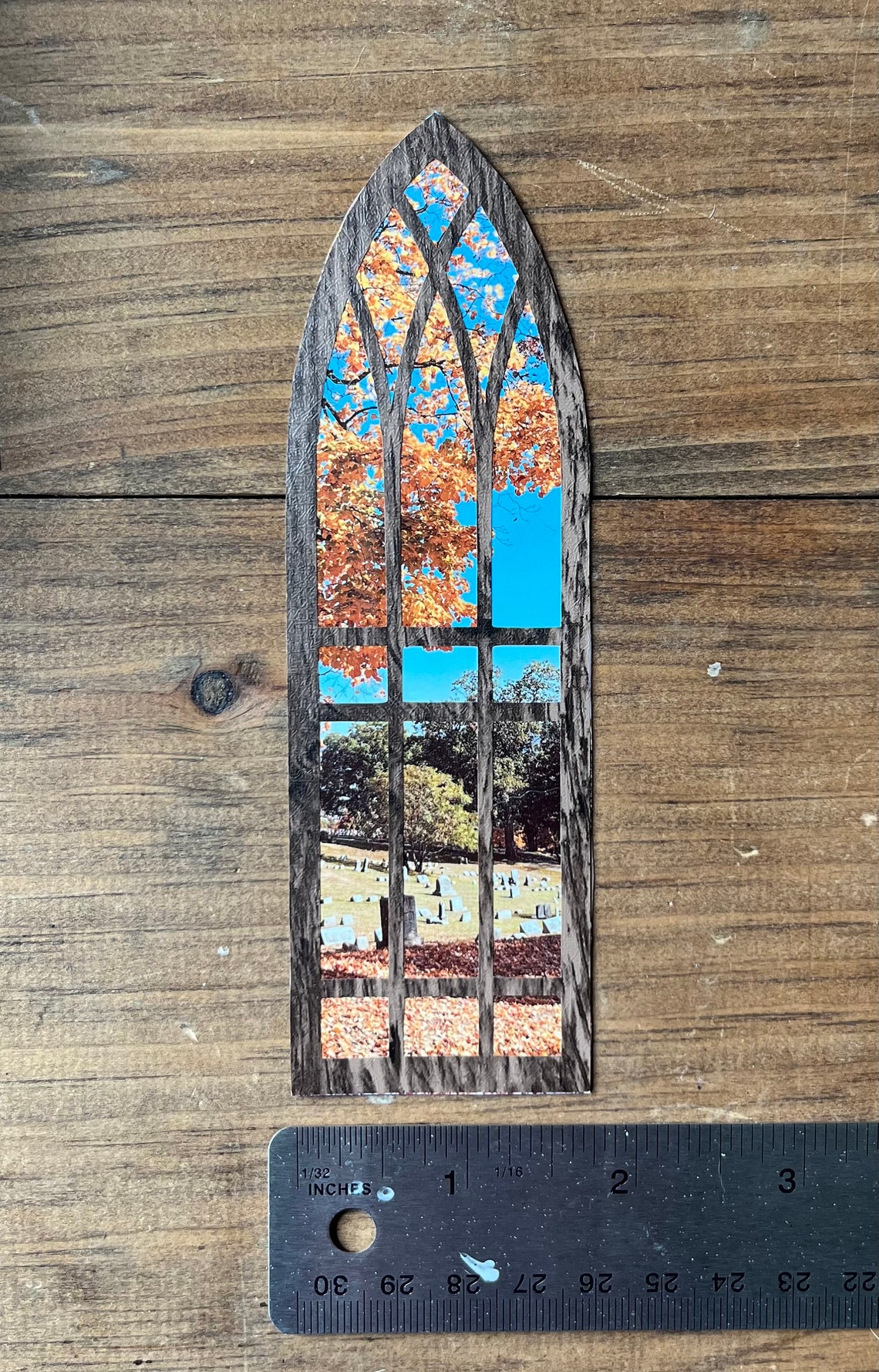 Autumn Cemetery Victorian Window Bookmark- Set of 2 - Etsy