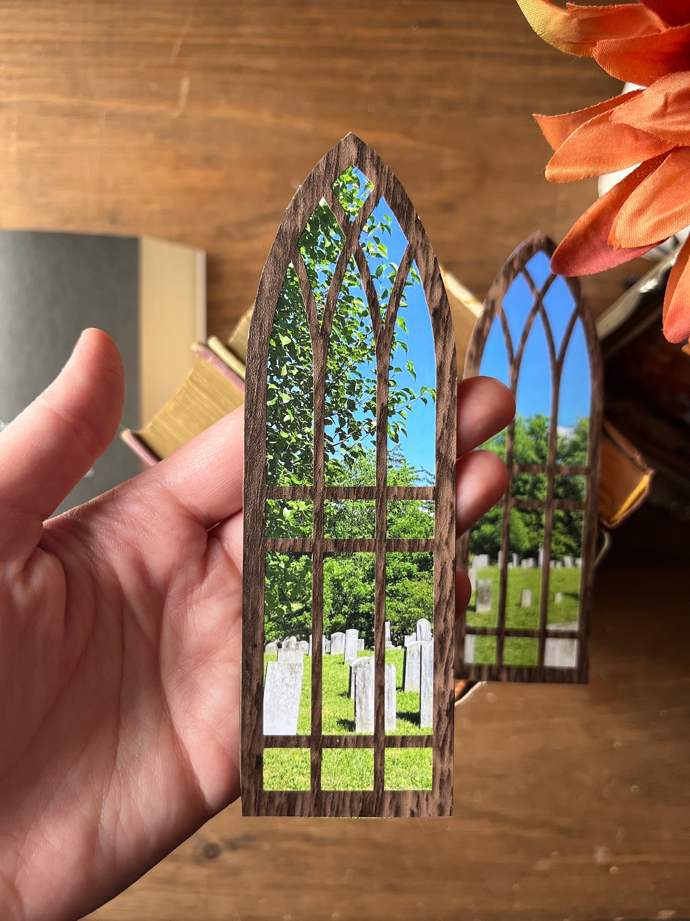 Summer Cemetery Victorian Window Bookmark- Set of 2 - Etsy