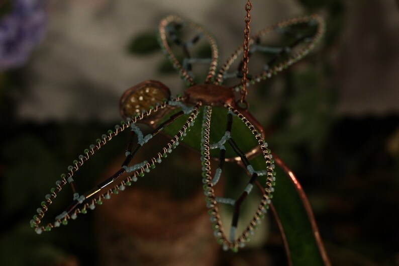 Enchanting Forest Sprite: Bright Green Stained Glass Dragonfly, Ceiling ...
