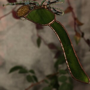 Enchanting Forest Sprite: Bright Green Stained Glass Dragonfly, Ceiling ...