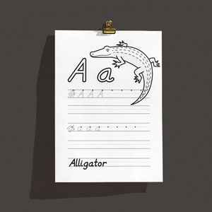 Alphabet A-Z Handwriting Practice Sheets, Printable ABC Worksheets ...