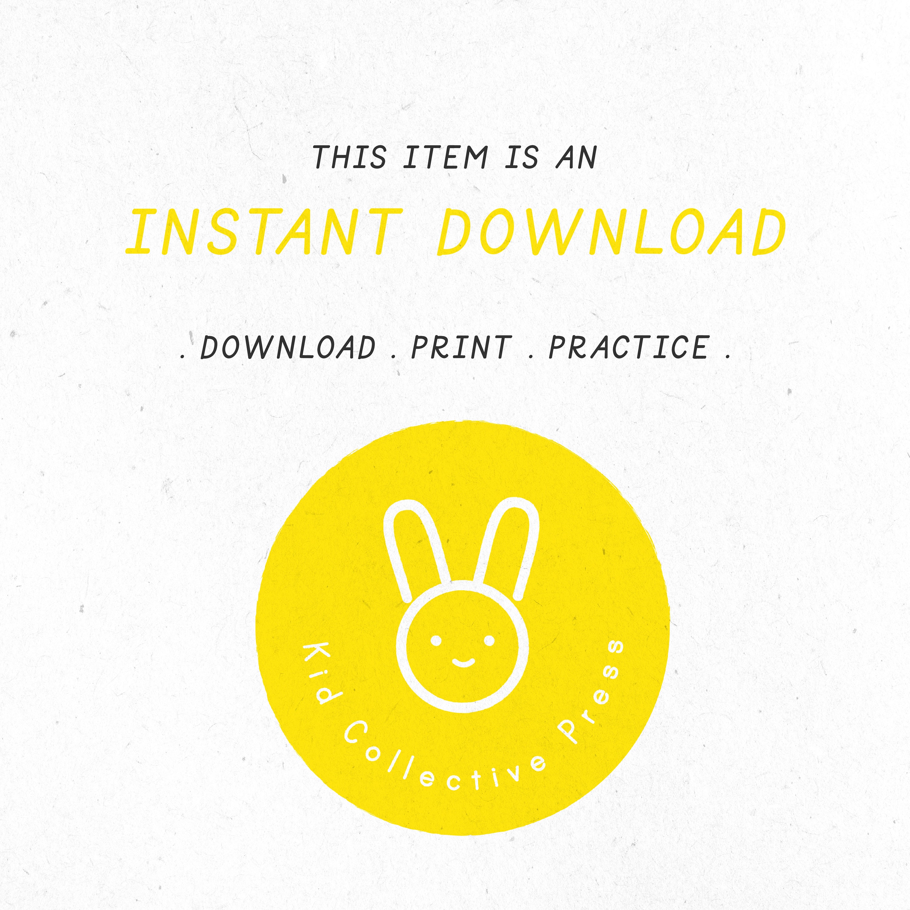 Alphabet A-Z Handwriting Practice Sheets Printable ABC - Etsy