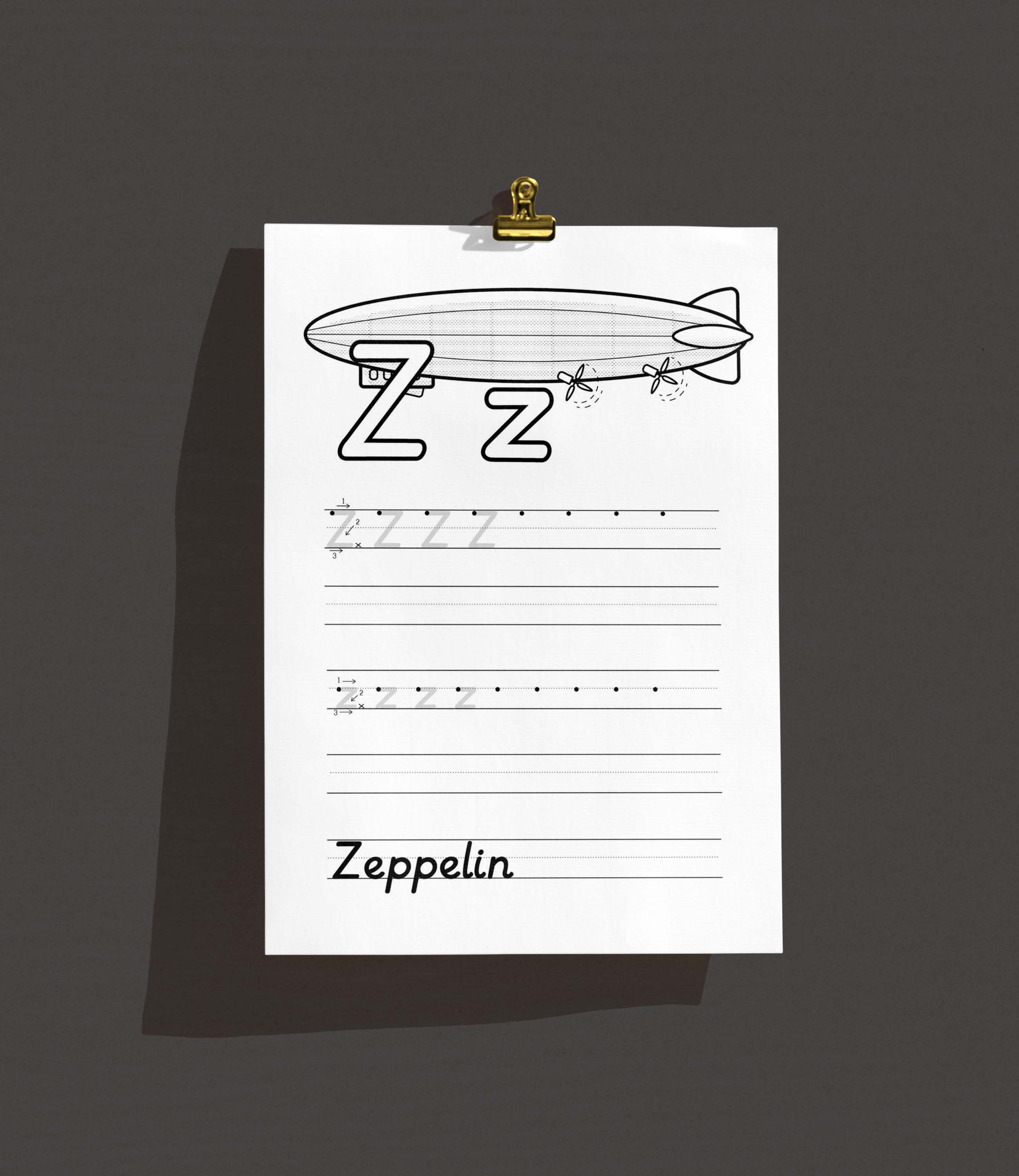 Alphabet A-Z Handwriting Practice Sheets, Printable ABC Worksheets ...