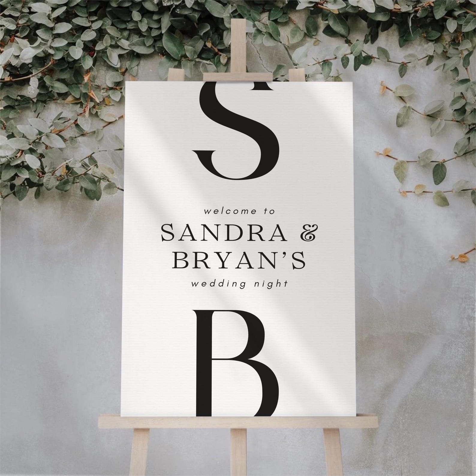 04 Welcome Sign Canva Template | Wedding | Engagement Party | Night ...