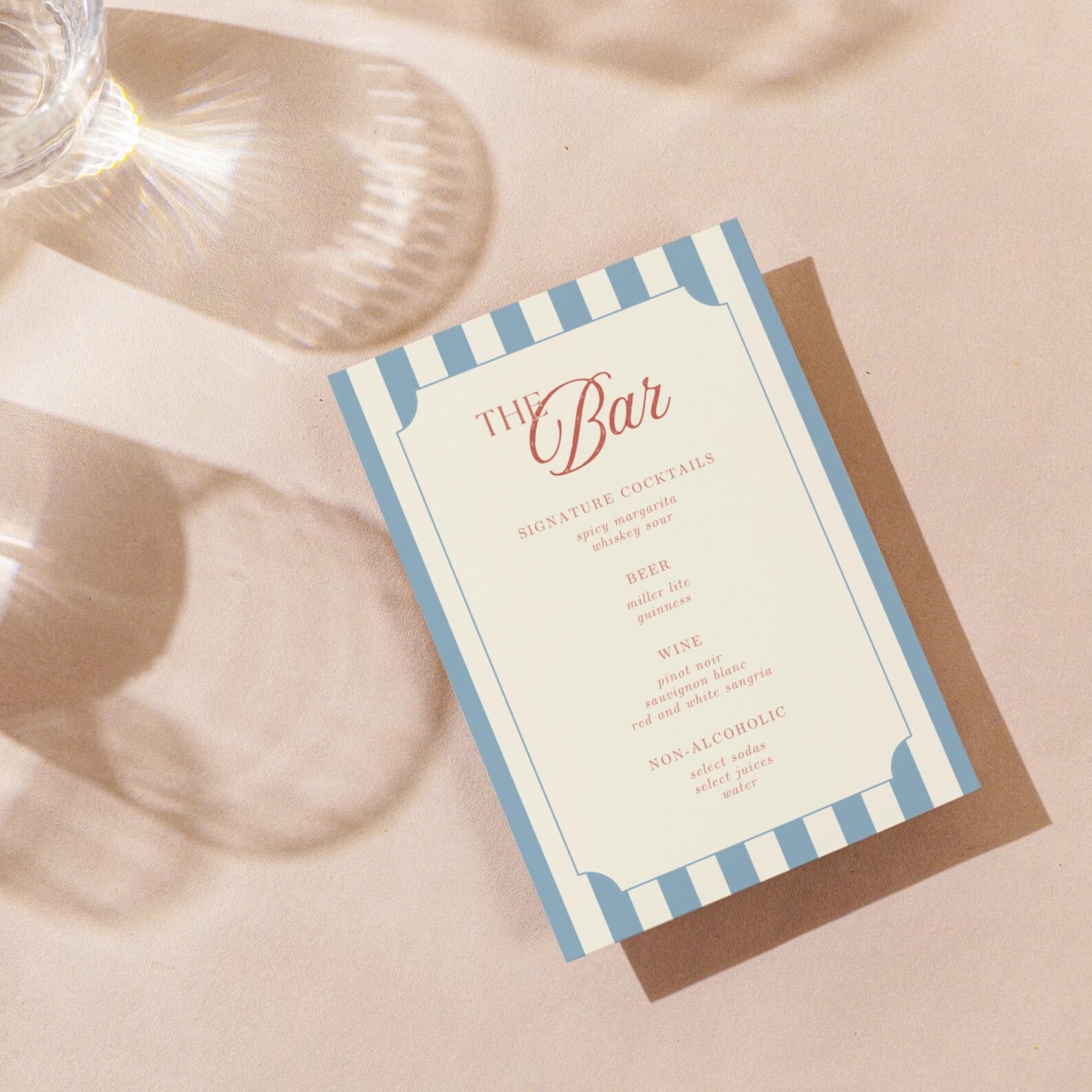 Multi Colored Bar Menu Canva Template | Bar Sign | Signature Drinks ...