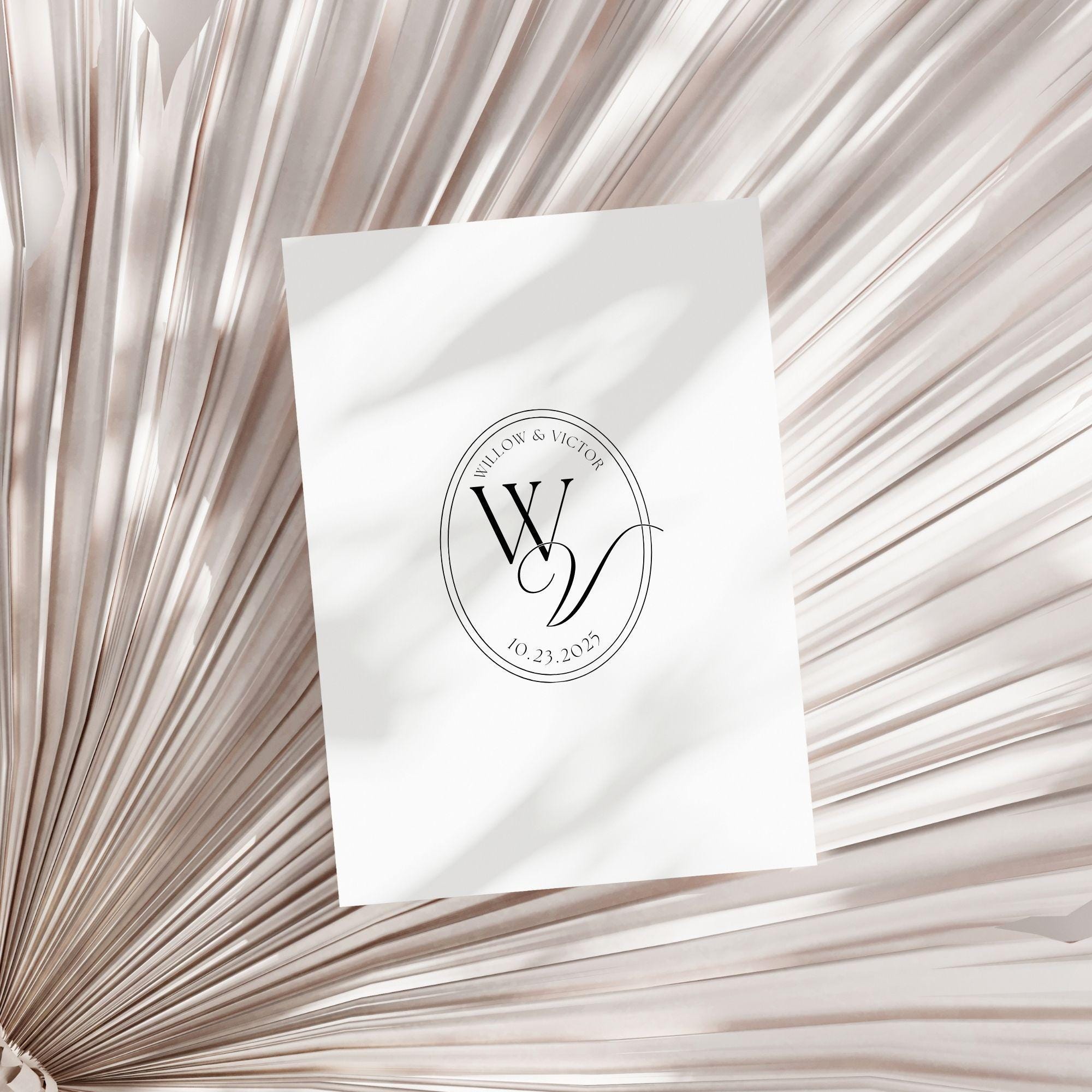 Custom Wedding Monogram | Minimalist Modern Logo (digital Download) - Etsy
