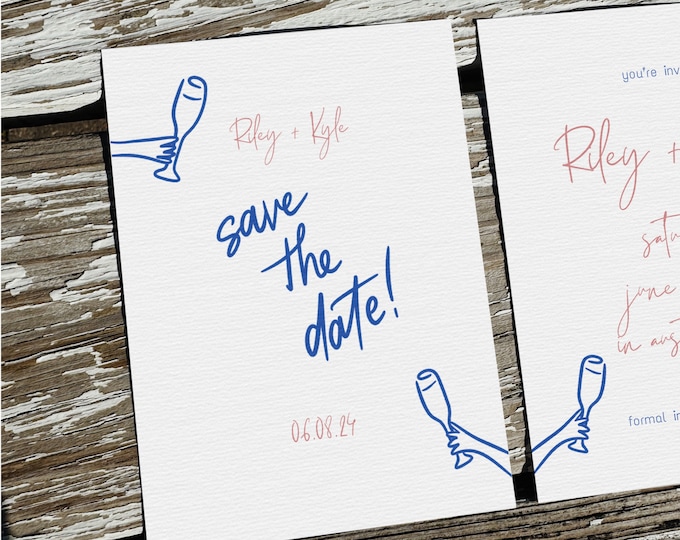 THE TOAST Wedding Save the Date | Party Save the Date | Bridal Shower ...