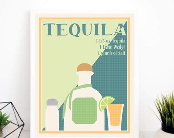 Tequila Poem Drink Print - Etsy