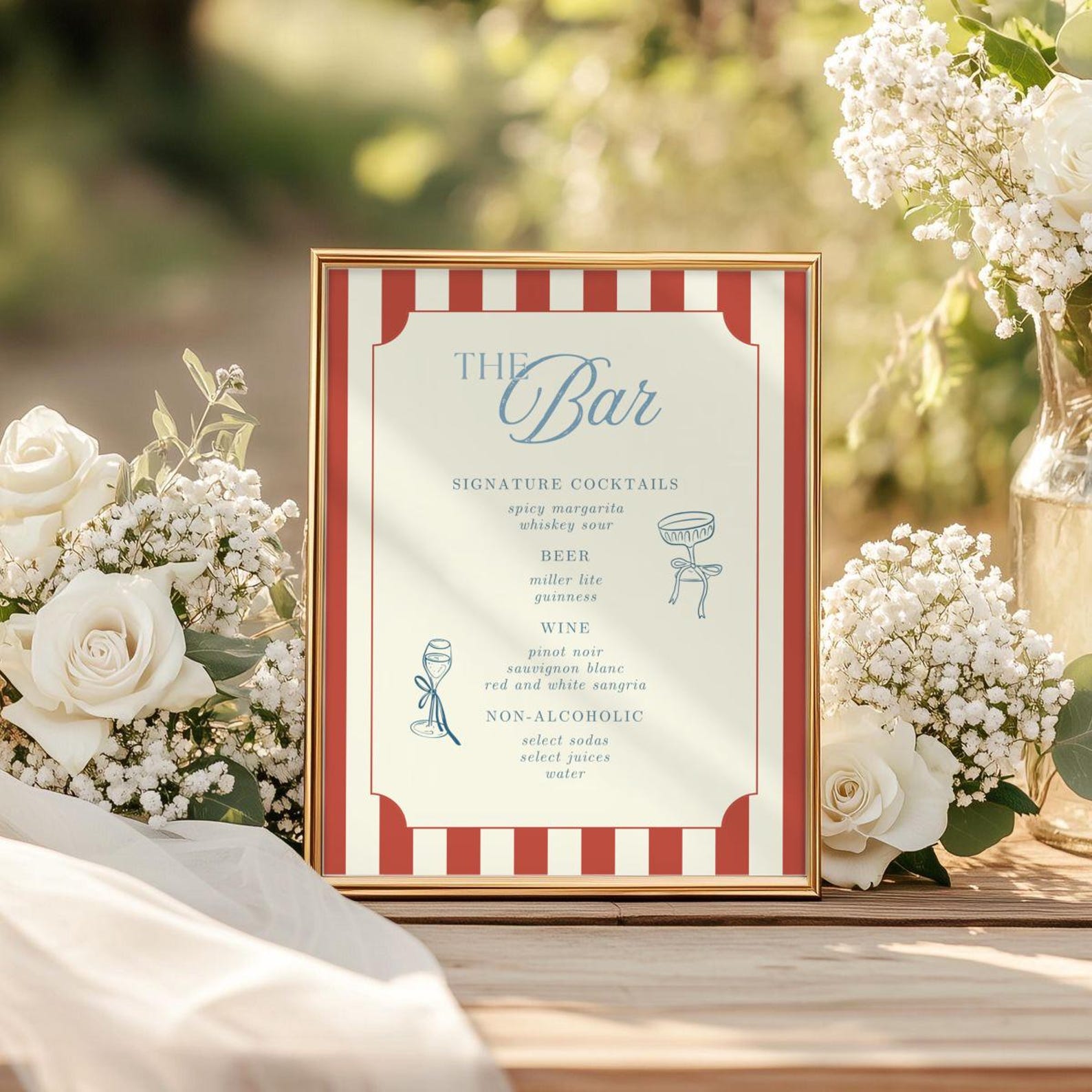 Multi Colored Bar Menu Canva Template | Bar Sign | Signature Drinks ...