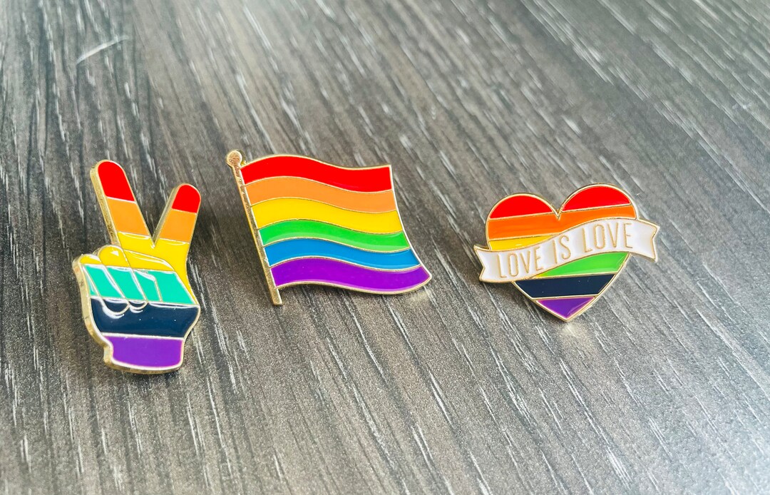 LGBT Gay Pride Flag Pin Pride Month Accessory Rainbow Pin - Etsy UK