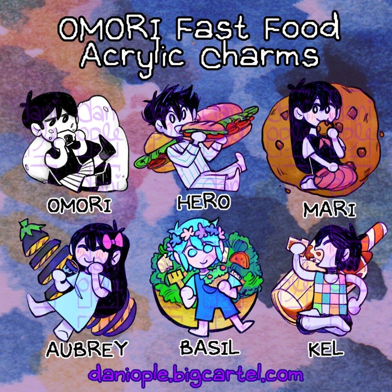 OMORI Fast Food Acrylic Charms pre-order - Etsy Australia