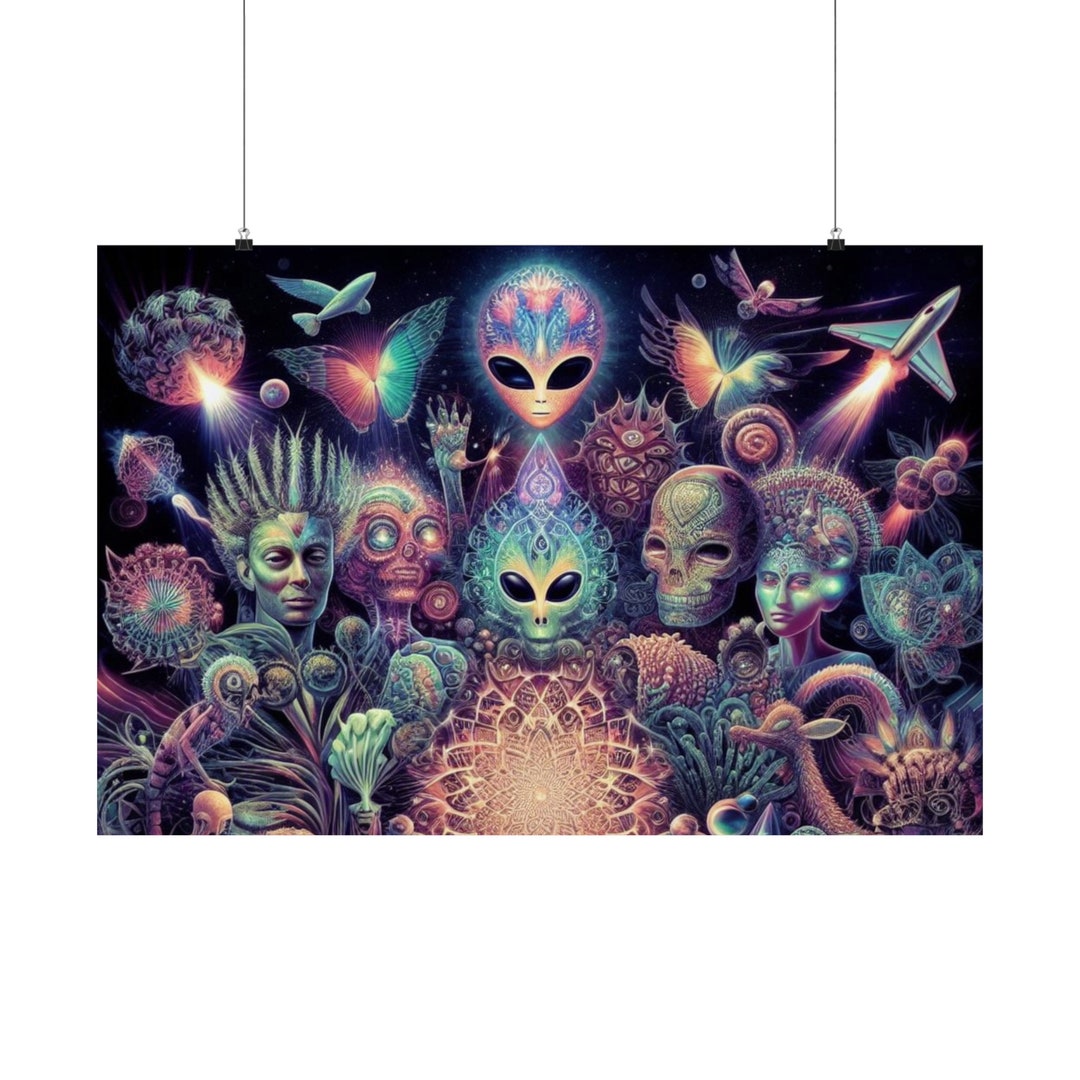 DMT Experience Alien Meeting Poster - Etsy