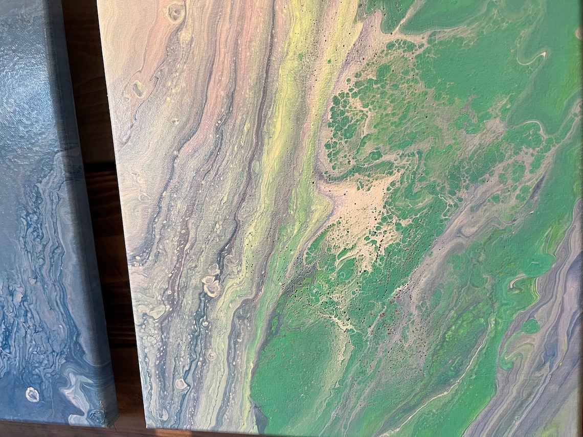 Acrylic Paintings Cool Colors - Etsy