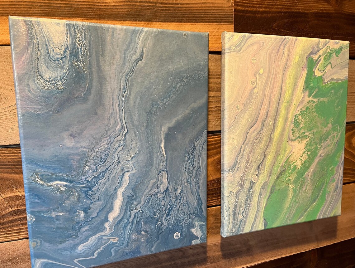 Acrylic Paintings Cool Colors - Etsy
