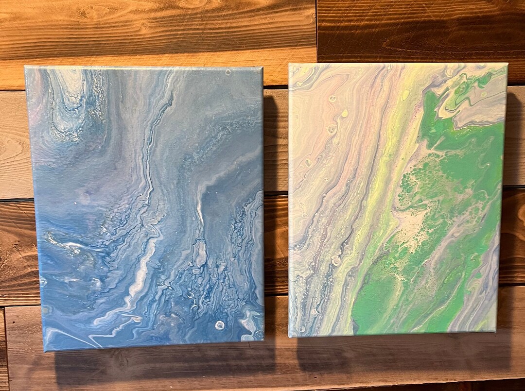 Acrylic Paintings Cool Colors - Etsy