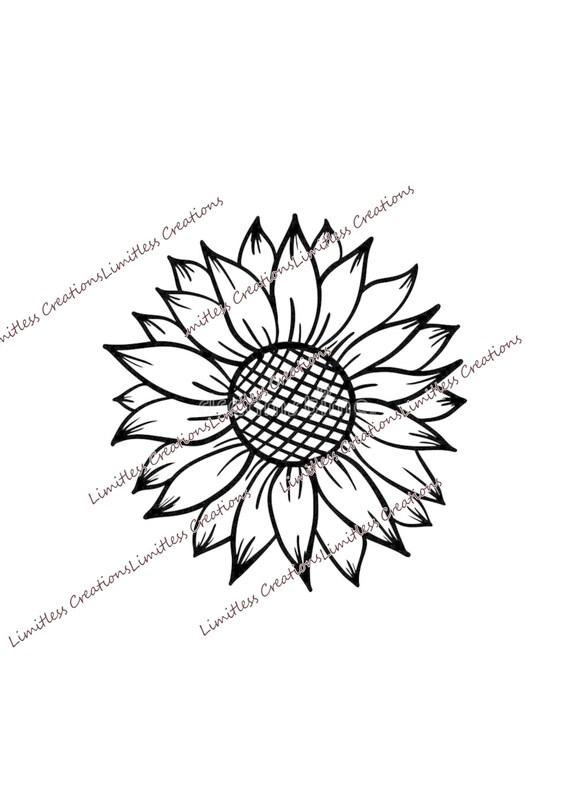 Sunflower Download I Sunflower Clipart I Sunflower Images I - Etsy