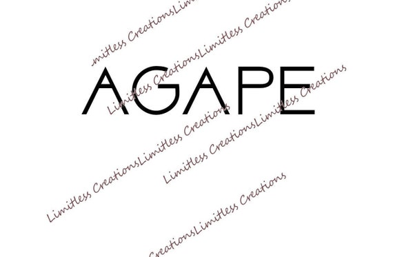 Agape Svg L Agape Jw L Agape Download L Agape Jpg L Agape Text | Etsy