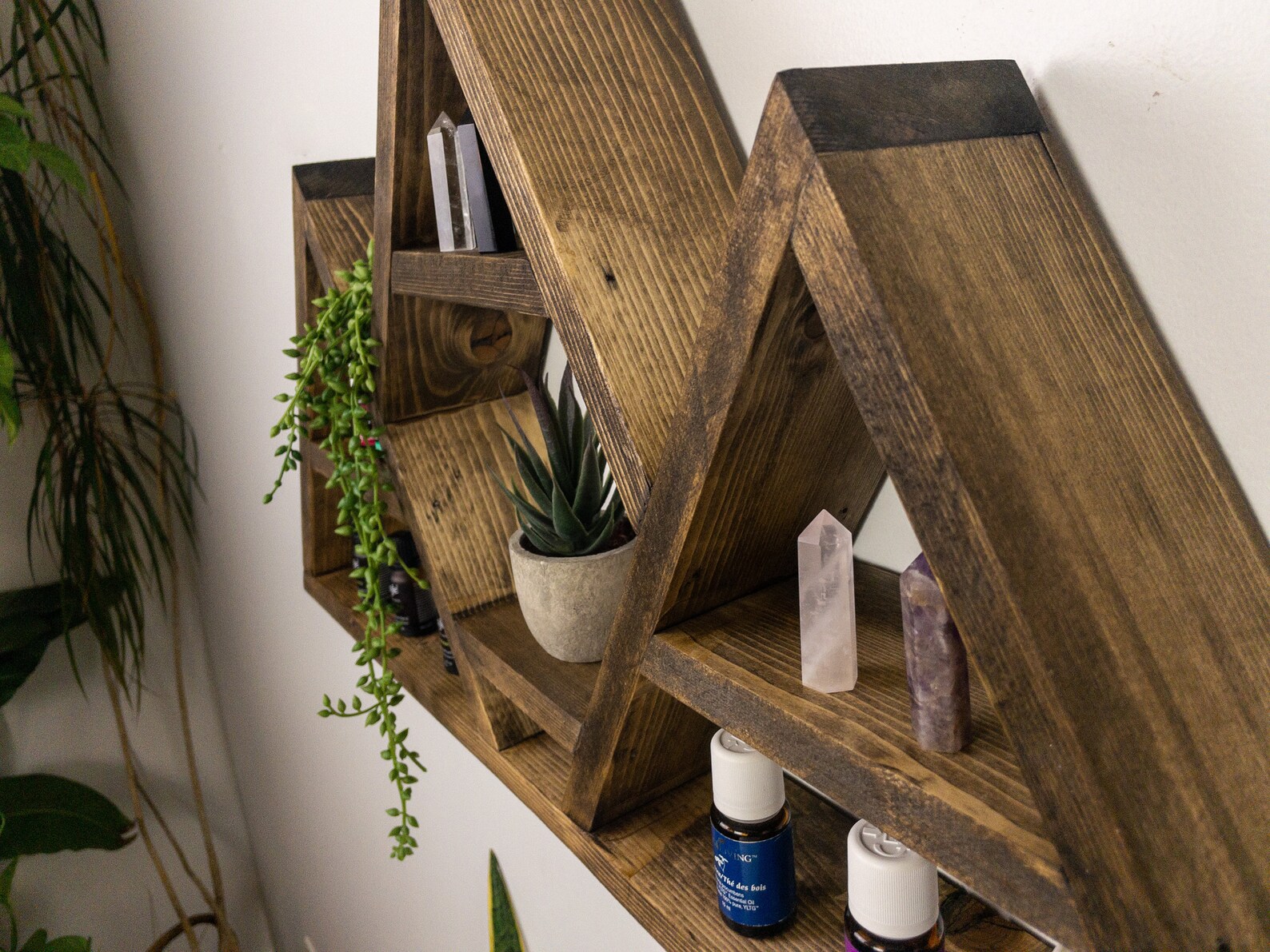 Wood Mountain Shelf 3 Peak Rustic Decor Nursery Room - Etsy