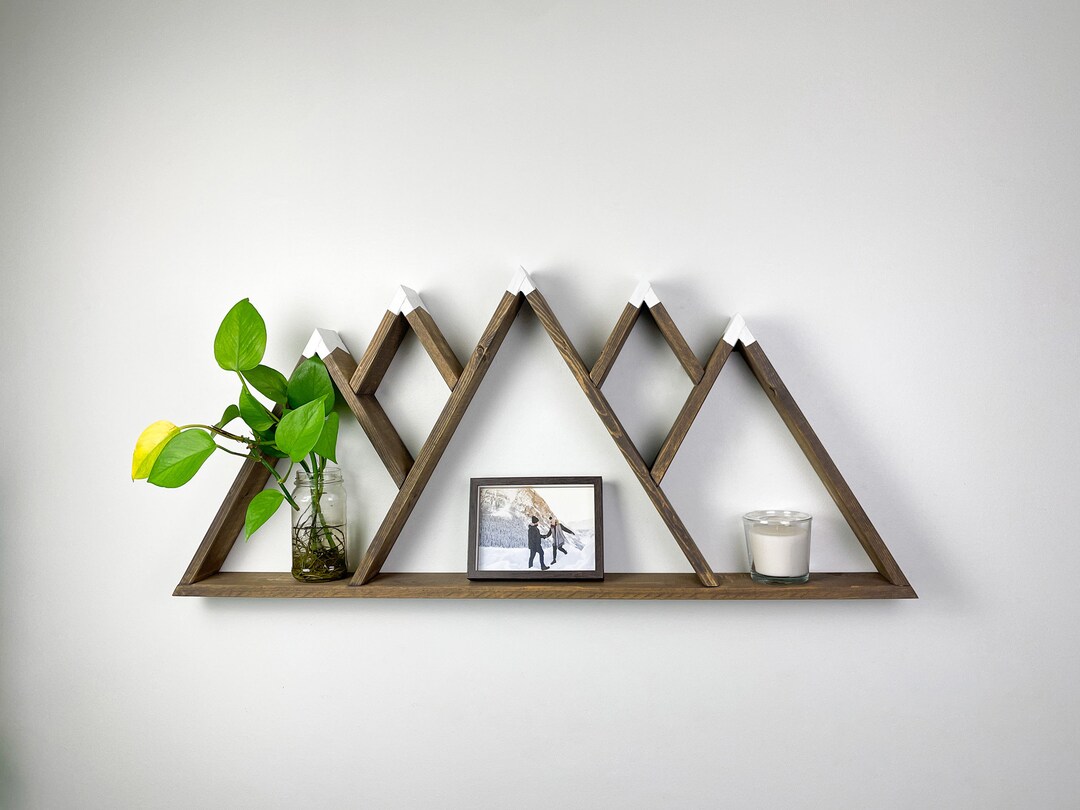5 Peak Mountain Shelf - 42" X 19" - Rustic Decor - Adventure Decor - Etsy