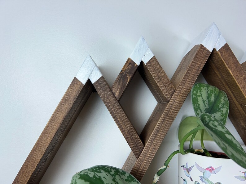 Mountain Shelf With Heavy Duty Hooks - Rustic Decor - Adventure Decor ...