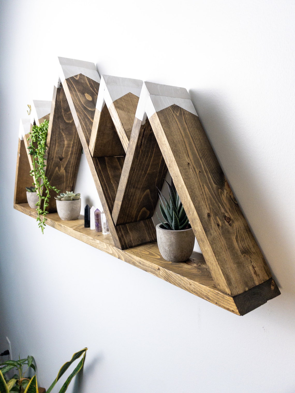 Wood Mountain Shelf 5 Peak Rustic Decor Nursery Room - Etsy