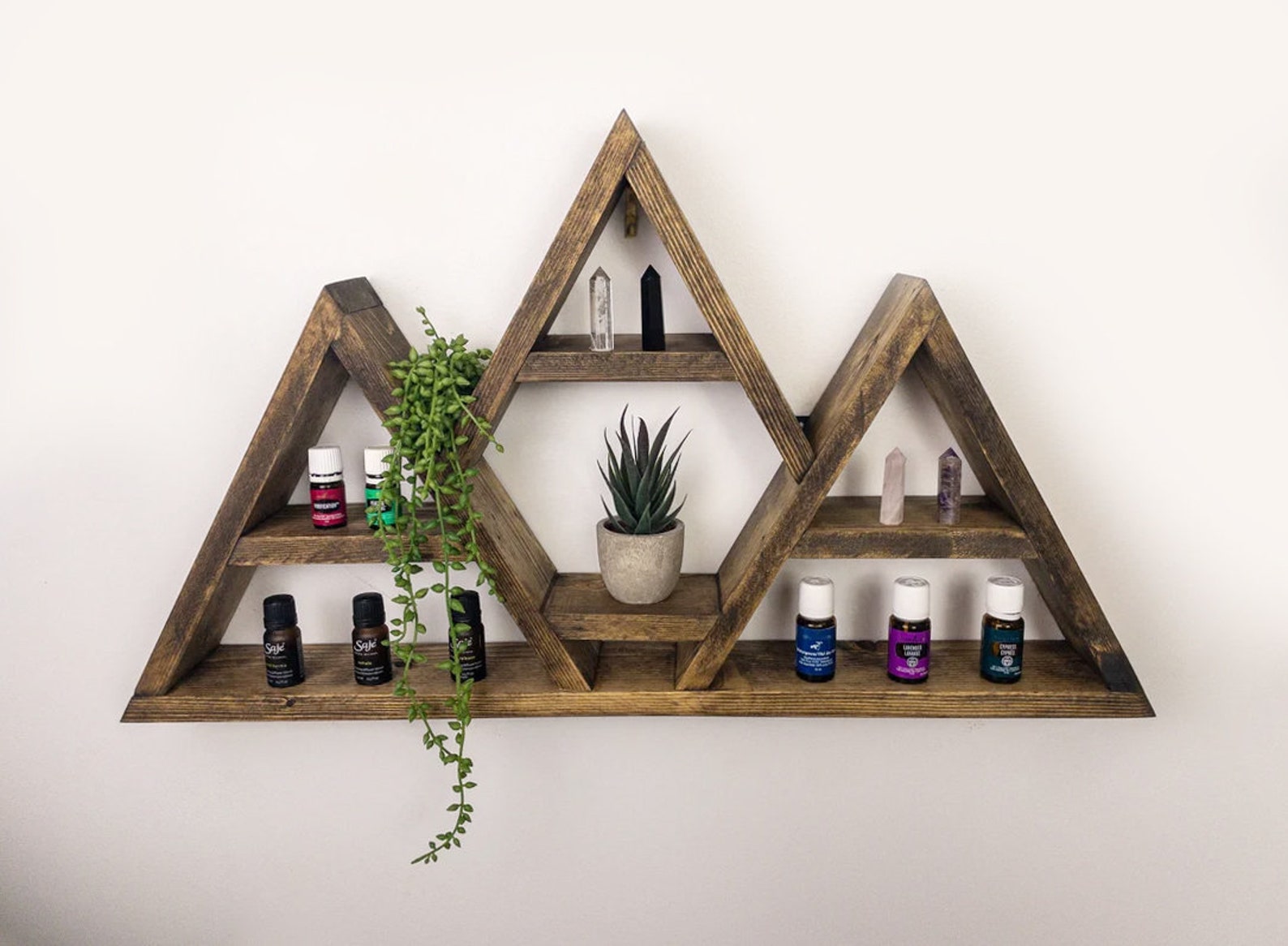 Wood Mountain Shelf 3 Peak Rustic Decor Nursery Room - Etsy