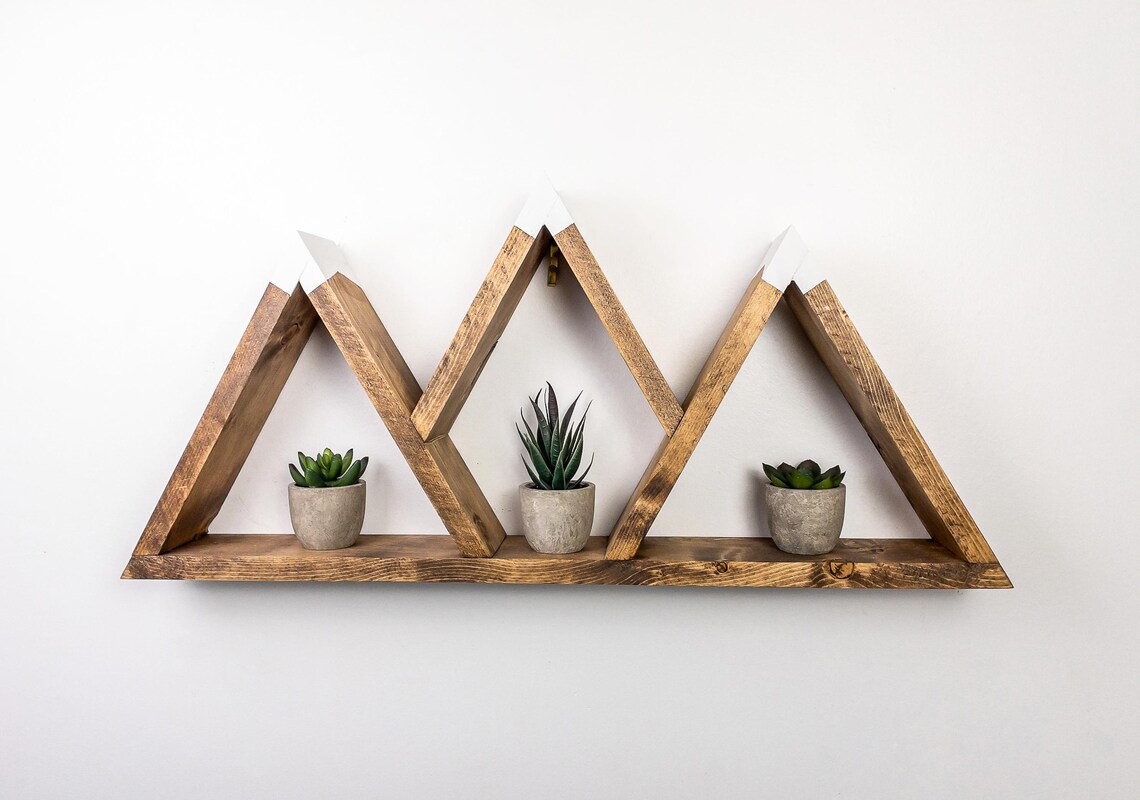 Rustic Wood Mountain Shelf: Nursery Adventure Decor (27" X 13") - Etsy